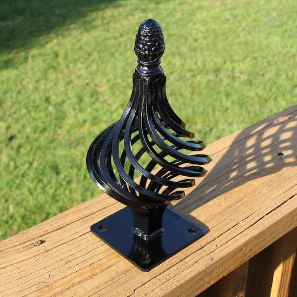 Wrought Iron Fence Post Topper - Etsy
