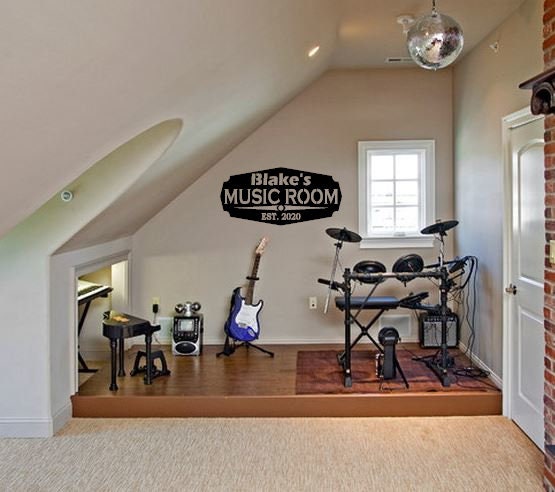 Music Room Metal Sign Garage Band Decor Custom Band Sign - Etsy