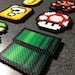 Super Mario Magnets / Ornaments - Classic Video Game - Luigi Mushroom ...