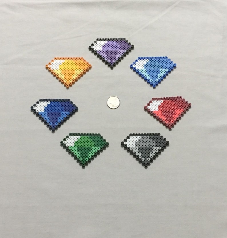 Chaos Emeralds Sprite Set Sonic The Hedgehog Perler Beads, 48% OFF