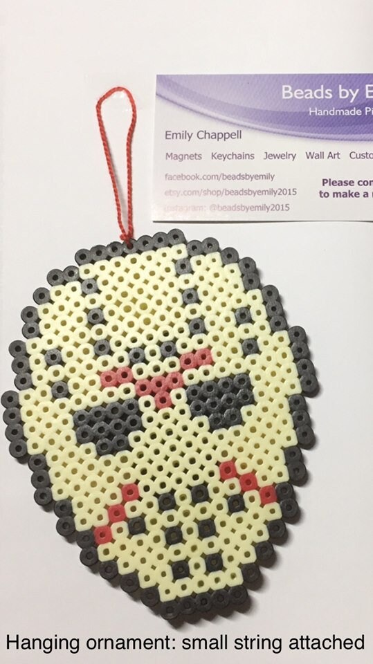 Friday the 13th Jason Voorhees Mask Pixel Art Fridge Magnet | Etsy