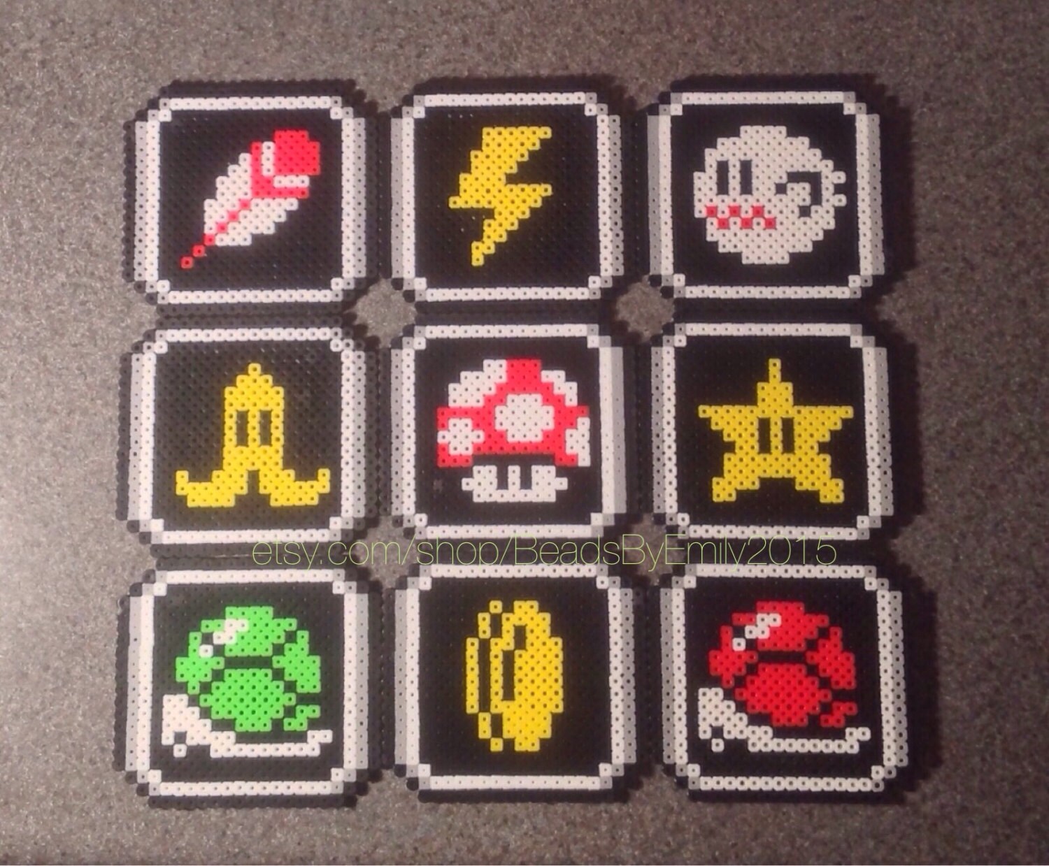 MARIO KART Magnets Super Nintendo Retro Pixel Art Video | Etsy