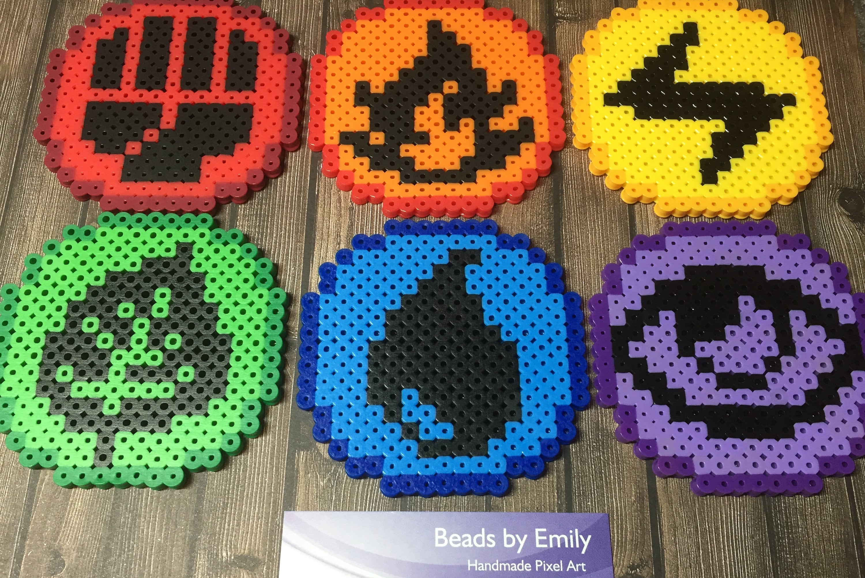 Pokemon Pixel Art Retro Element Symbols Magnets / Ornaments - Etsy