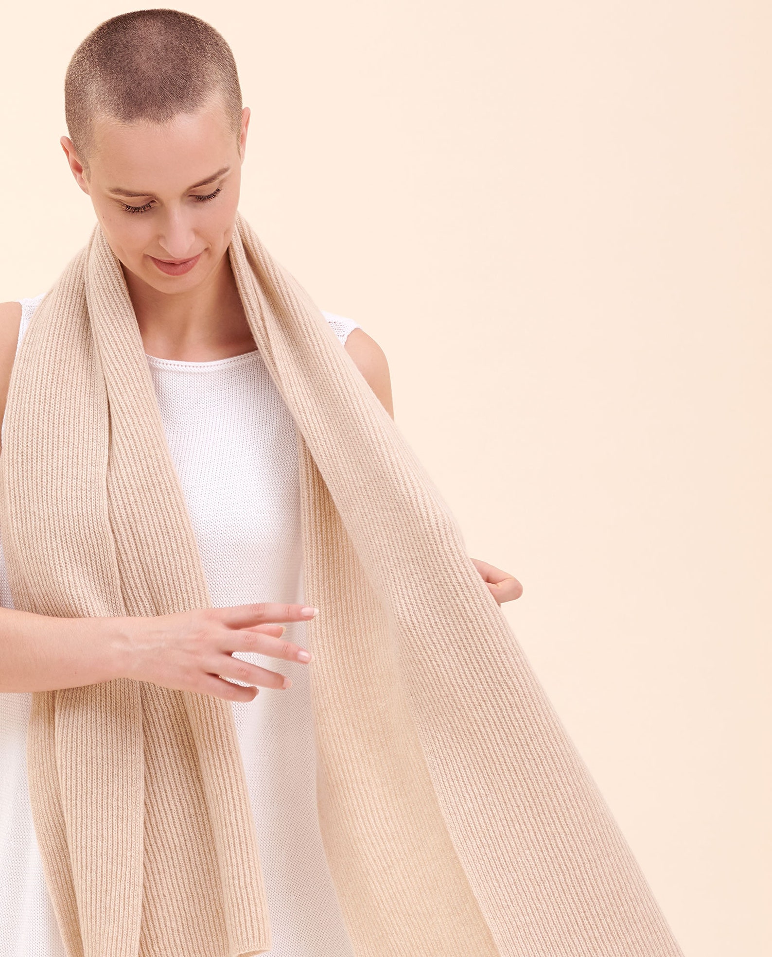 Beige Cashmere Scarf, Cashmere Shawl, Cashmere Throw, Cashmere Wrap ...