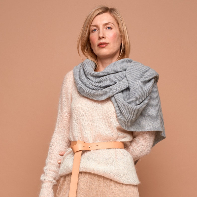 Light Grey Cashmere Scarf, Cashmere Shawl, Cashmere Throw, Cashmere ...