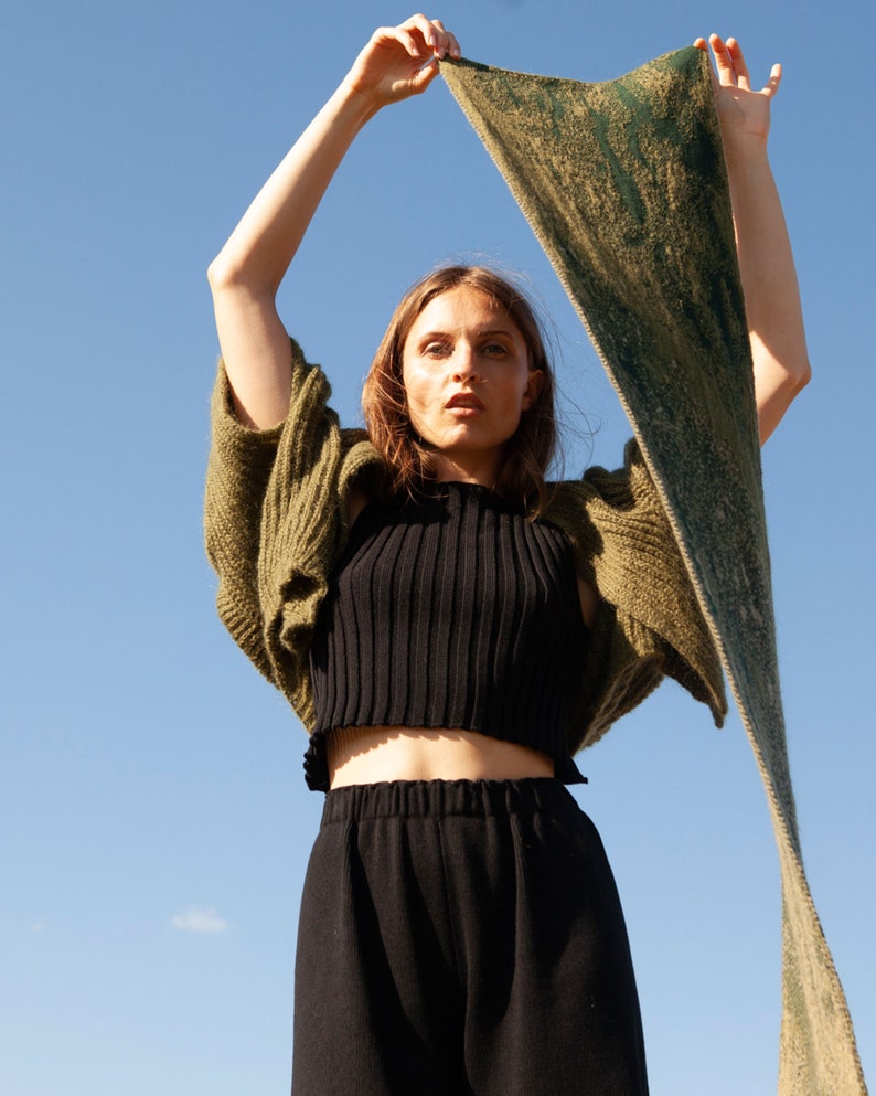 Wide Knit Culottes Cotton Modal Cashmere Culottes Black - Etsy