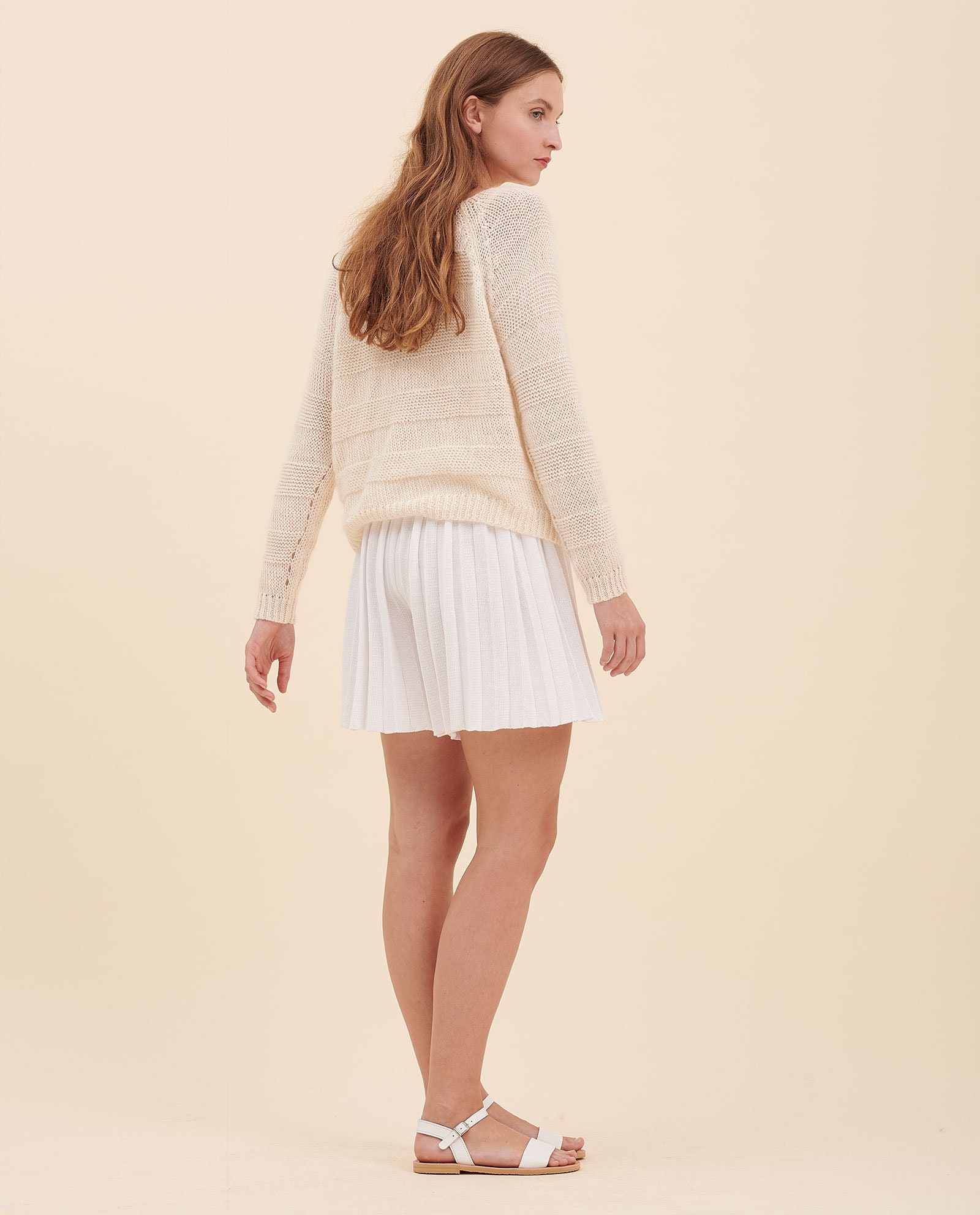 Block Striped Structured Sweater Off-white, Organic Sweater, Sweater ...