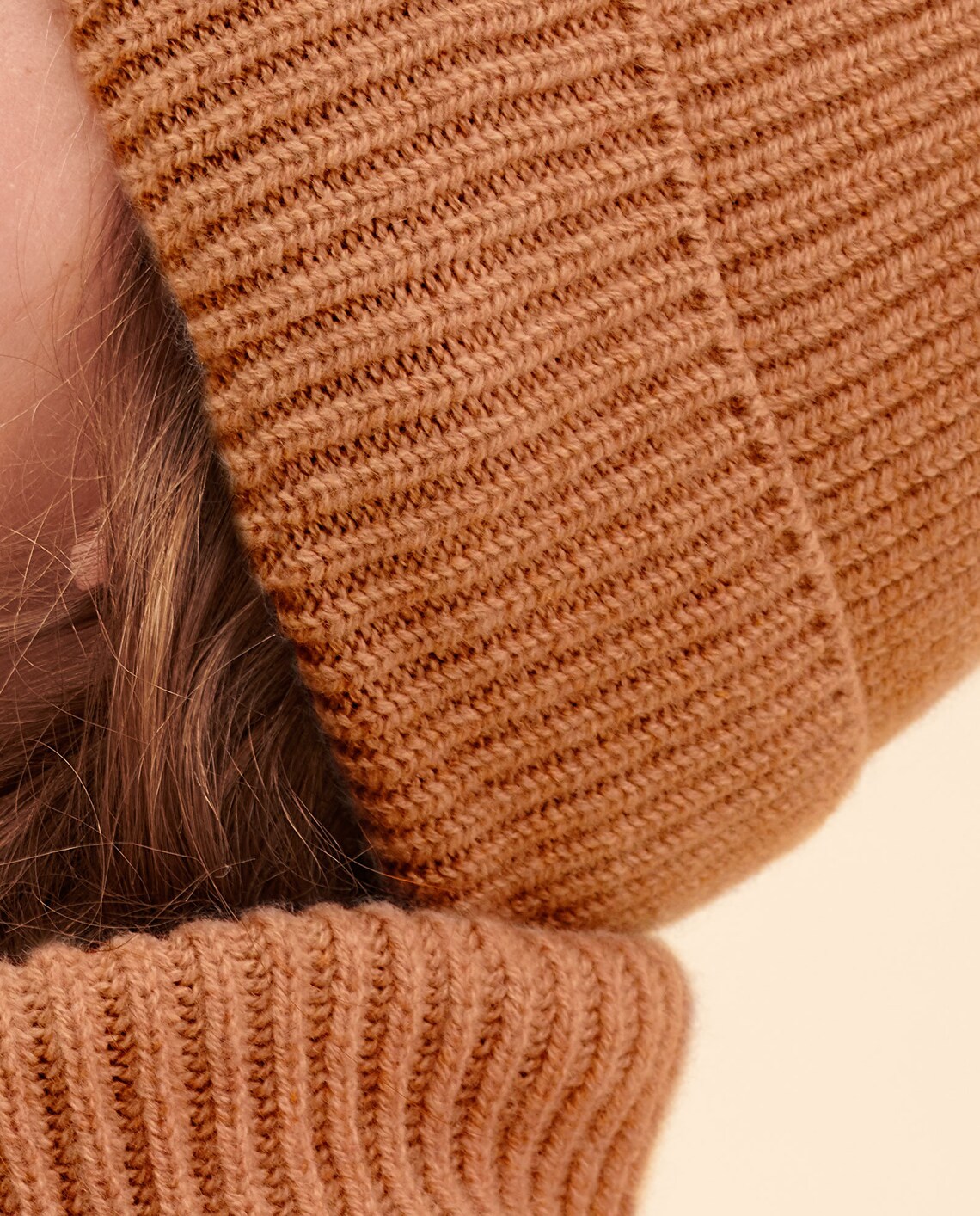 Camel Cashmere Hat, Knitted Cashmere Hat , Cashmere Beanie, Light Brown ...