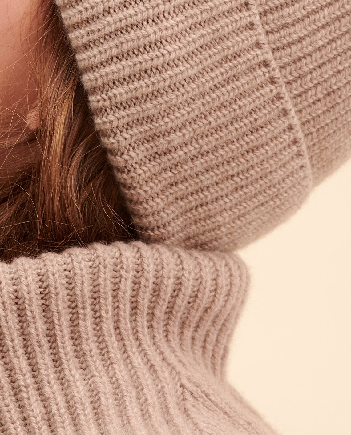 Light Brown Cashmere Hat, Knitted Cashmere Hat, Cashmere Beanie, Light ...