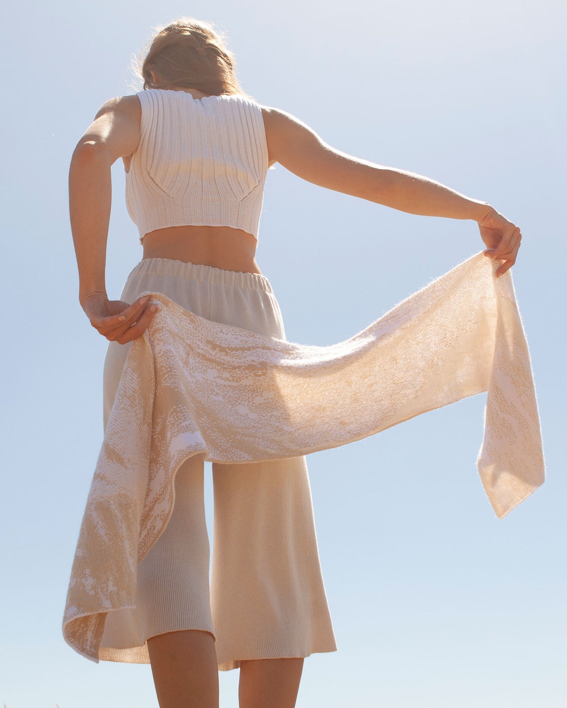 White Fitted Crop Top, Summer Top White, Knit Top, Airy Top, Crop Top ...