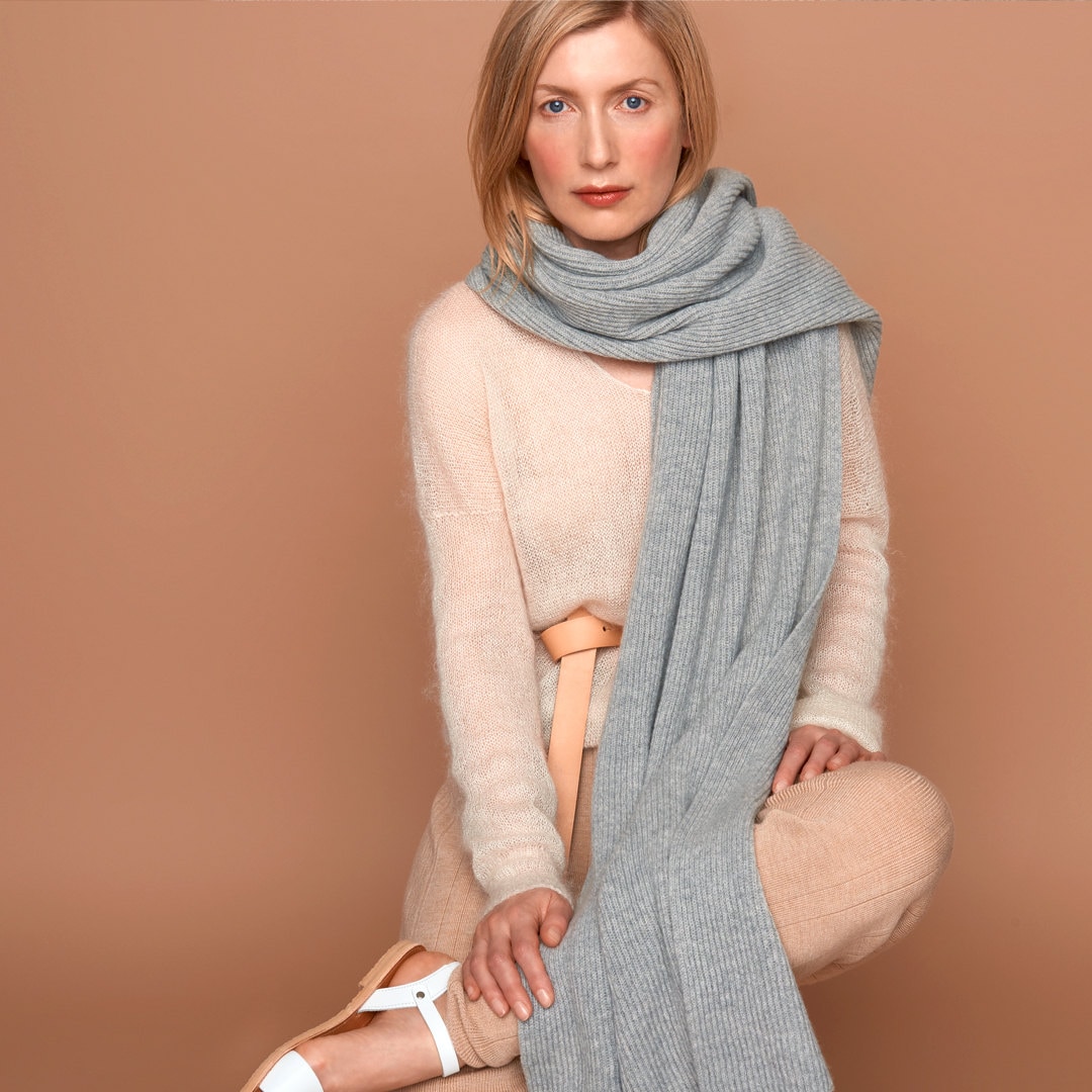 Light Grey Cashmere Scarf, Cashmere Shawl, Cashmere Throw, Cashmere ...