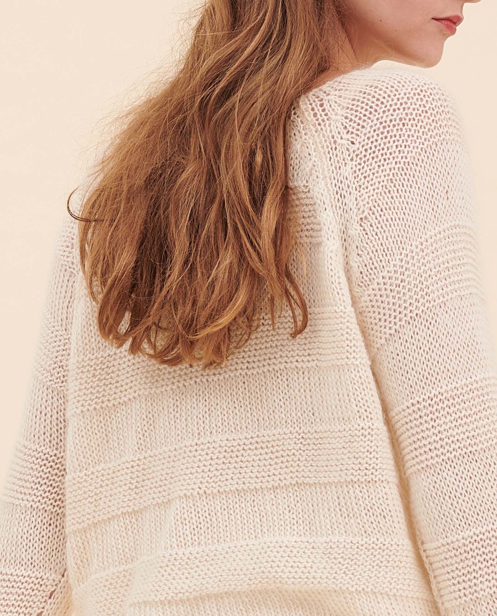 Block Striped Structured Sweater Off-white, Organic Sweater, Sweater ...