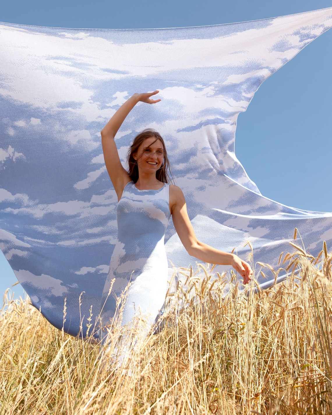 Sky Knit Dress Clouds Knit Dress Light Blue Dress Summer - Etsy