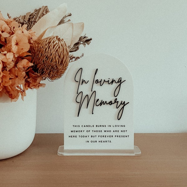 In Loving Memory Wedding Sign - Etsy