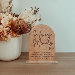Rustic Arch Wooden/timber in Loving Memory Sign - Memorial Keepsake - Etsy