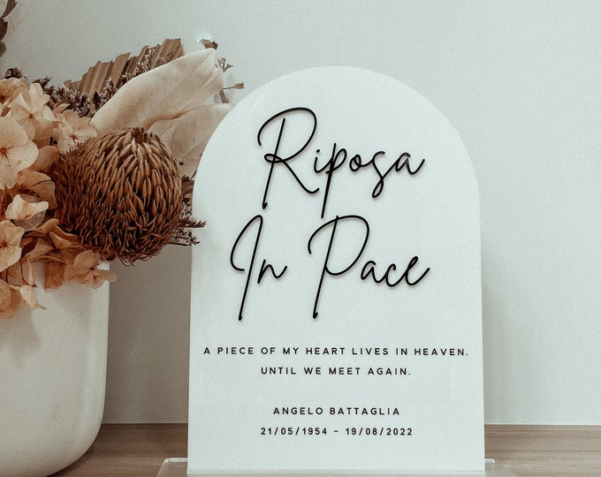 In Loving Memory Arch Wedding Family Memorial Sign, Wedding Table Top ...