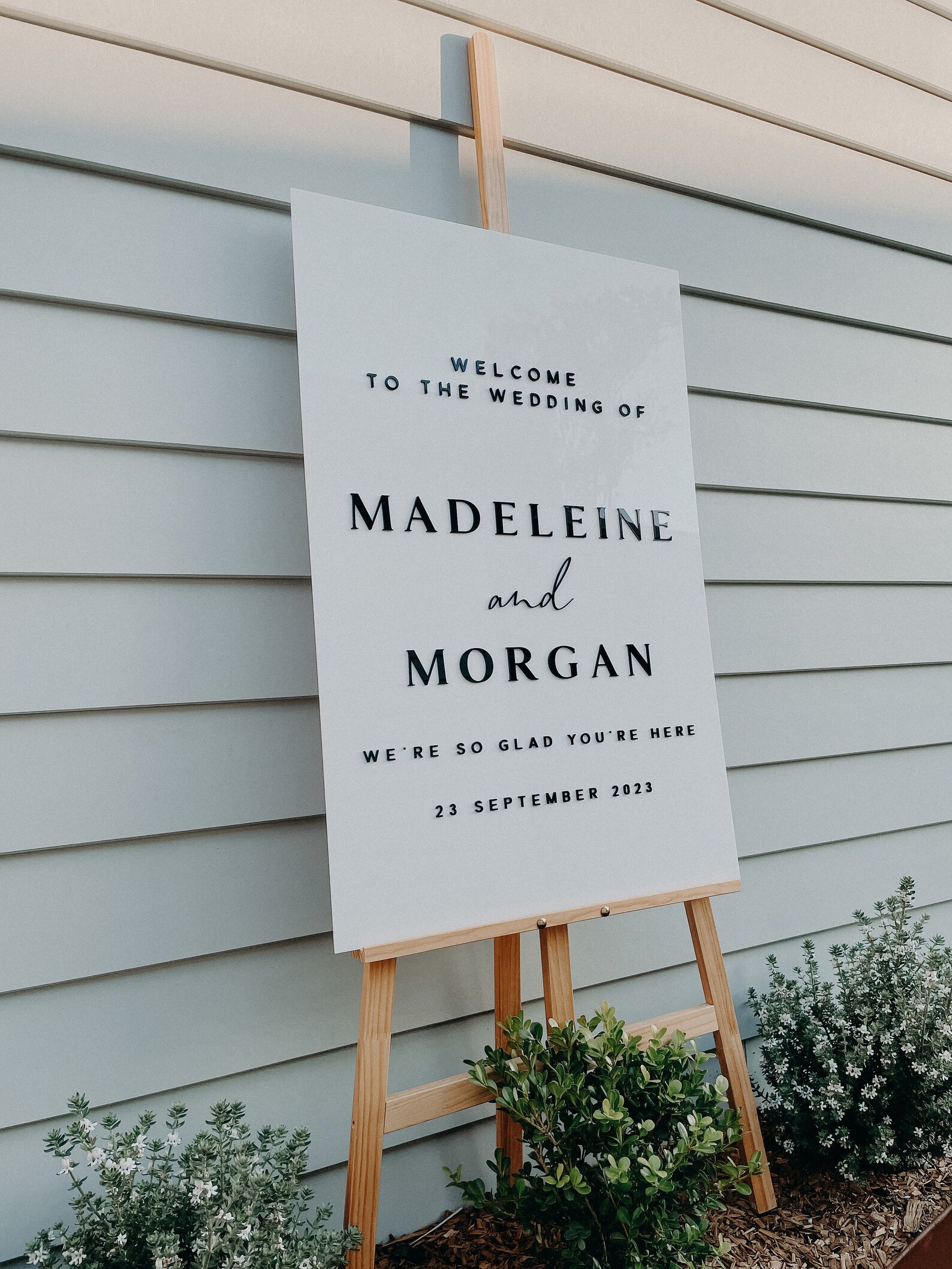 Modern Acrylic Wedding Welcome Sign - Acrylic Signage - Customizable ...