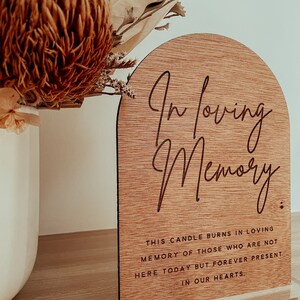 Rustic Arch Wooden/timber in Loving Memory Sign - Memorial Keepsake - Etsy