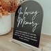 Modern Arch Acrylic in Loving Memory Sign - Memorial Keepsake - Etsy
