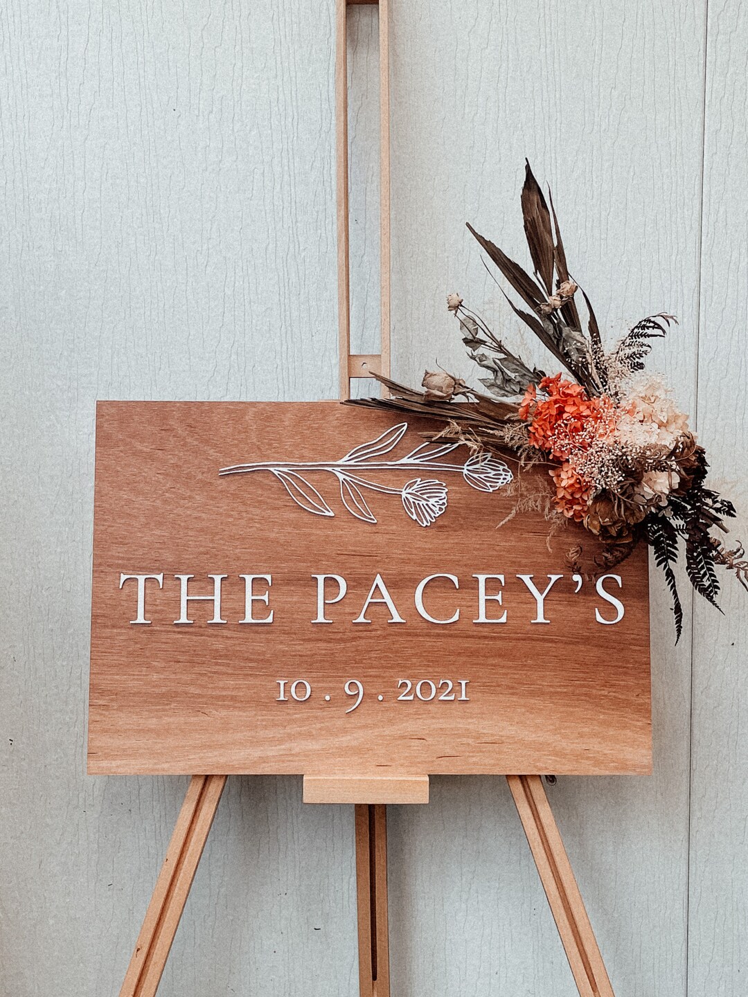 Rustic Timber Wedding Welcome Sign With Acrylic Lettering - Sustainably ...