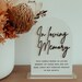 Modern Arch Acrylic in Loving Memory Sign - Memorial Keepsake - Etsy