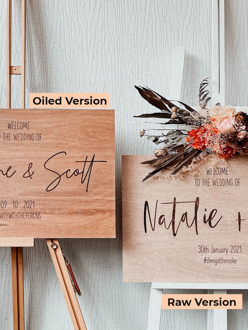 Wedding Welcome Sign Wood Rustic Decor Engagement - Etsy