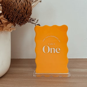 Wave Table Numbers | Scallop Table Numbers | Acrylic Table Numbers ...