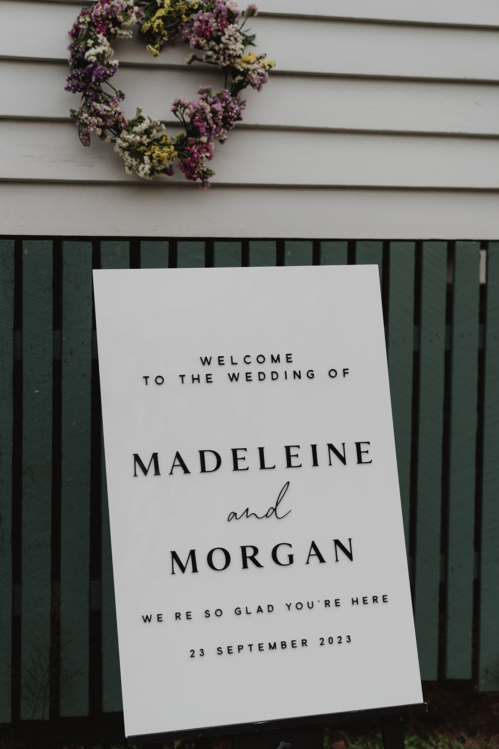 Modern Acrylic Wedding Welcome Sign - Acrylic Signage - Customizable ...