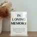 Modern Arch Acrylic in Loving Memory Sign - Memorial Keepsake - Etsy