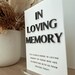 Modern Arch Acrylic in Loving Memory Sign - Memorial Keepsake - Etsy