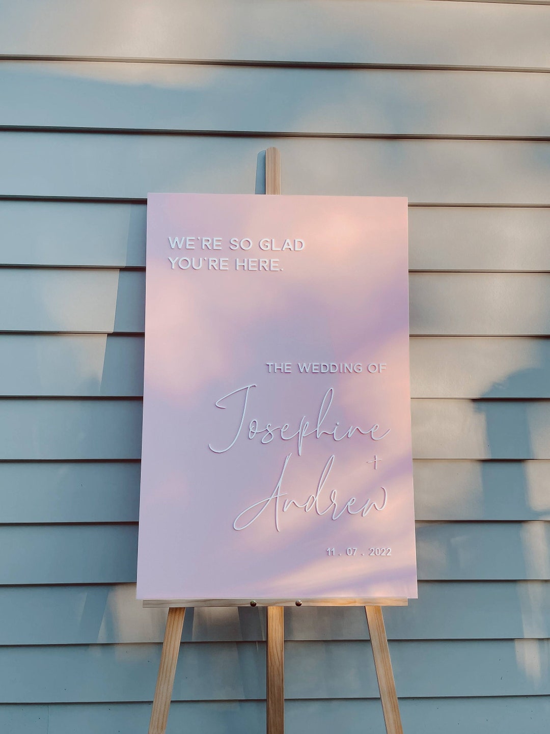 Wedding Welcome Sign | Wedding Acrylic Sign | Pastel Wedding Sign | 36 ...