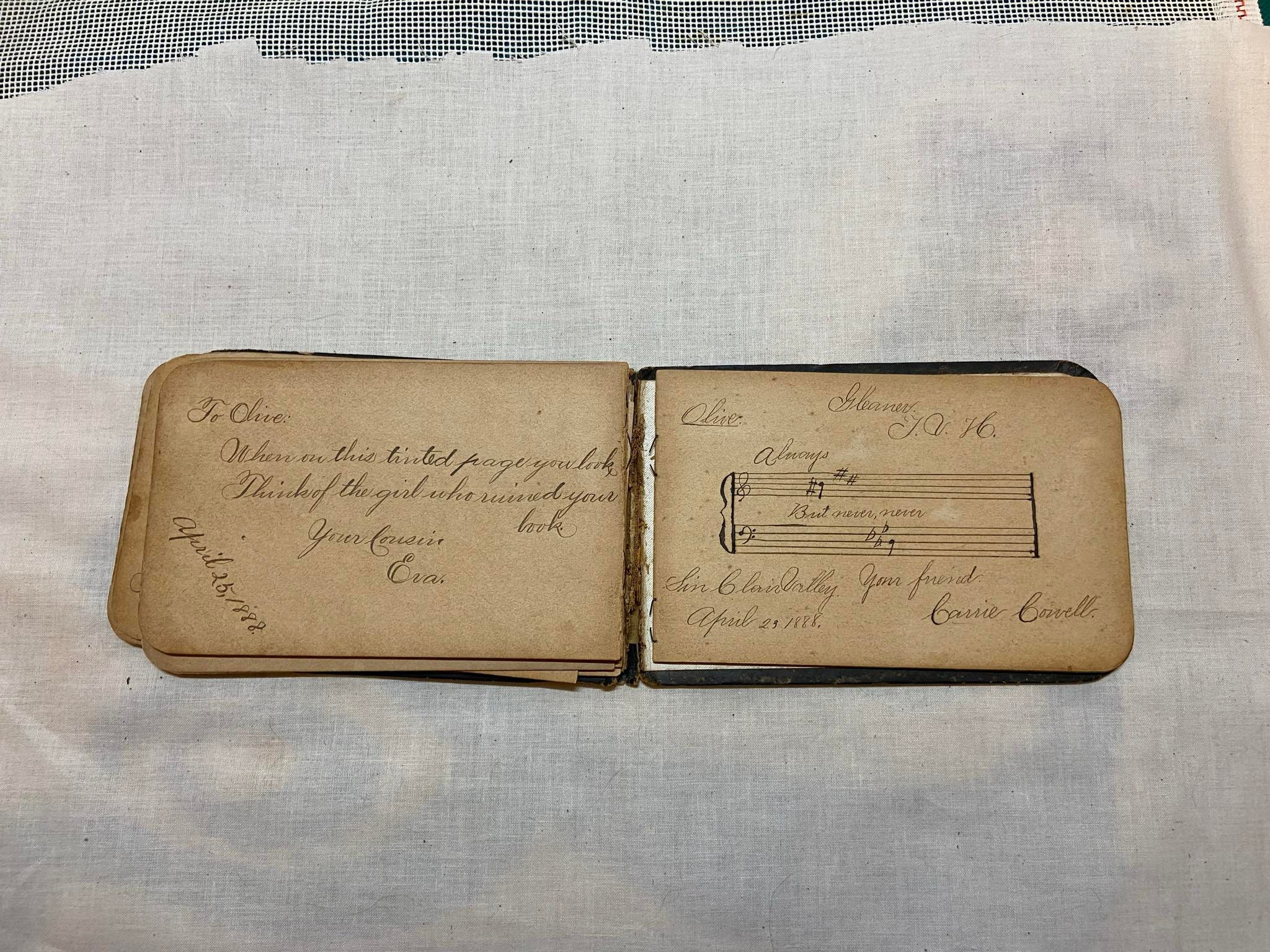 Antique 1880s Autograph Book: Victorian Era Keepsake - Etsy