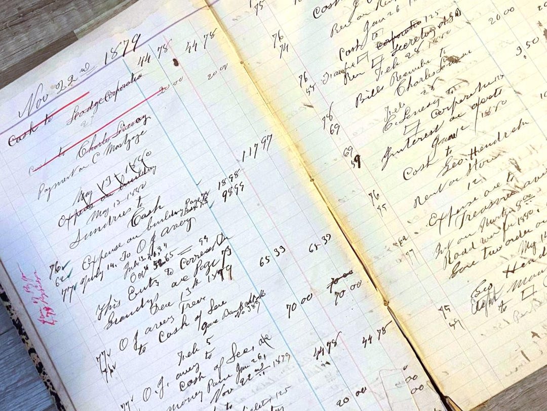 Antique Journal Ledger 1870s Gorgeous Calligraphy, Junk Journal ...