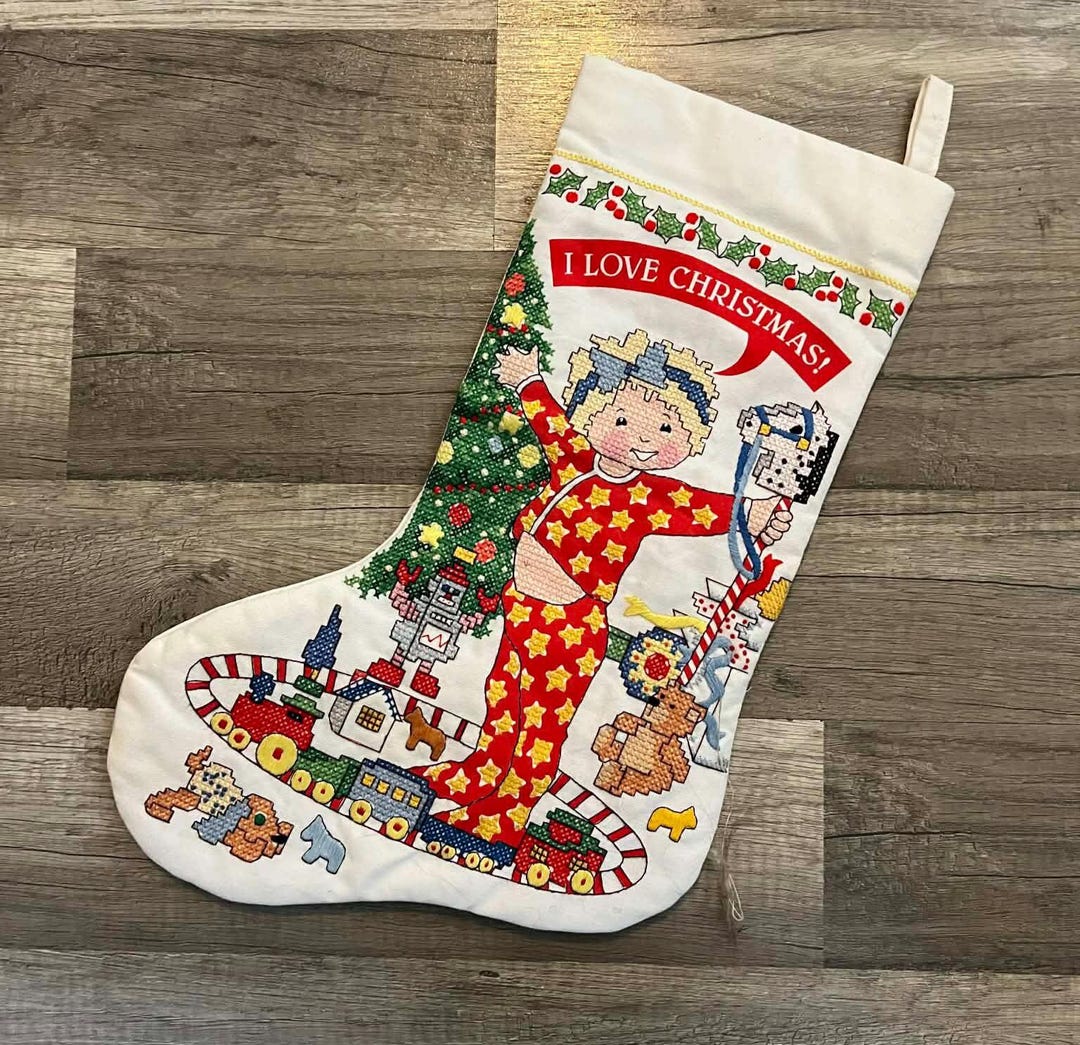 Christmas Stocking: Dimensions Mary Engelbreit I Love Christmas Cross ...