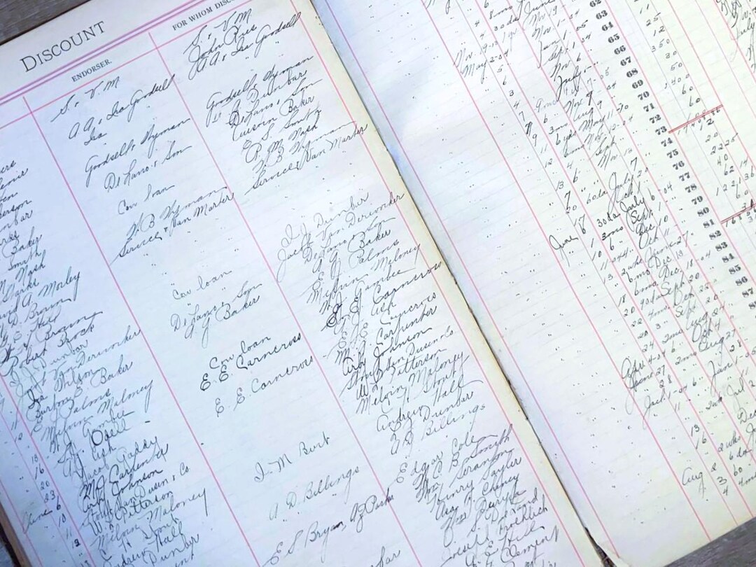 Antique 1890s Ledger, Calligraphy, Vintage Ephemera - Etsy