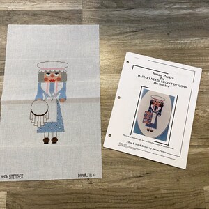 New Vintage Damarj Susan Portra THE STITCHER Needlepoint Canvas With ...