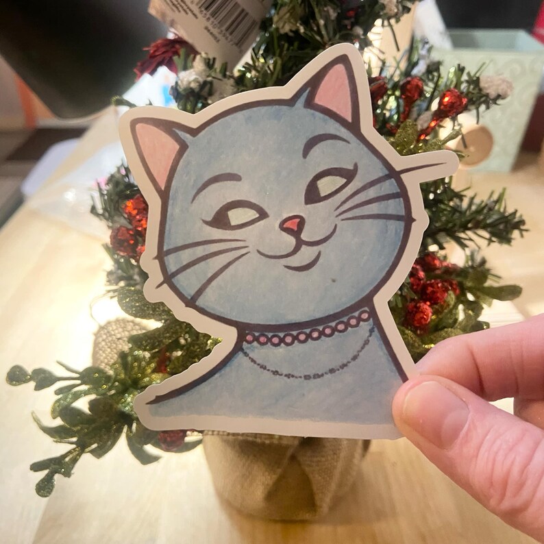 Cool Cat Sticker | Penelope, Retro Design, Glossy Vinyl - Etsy