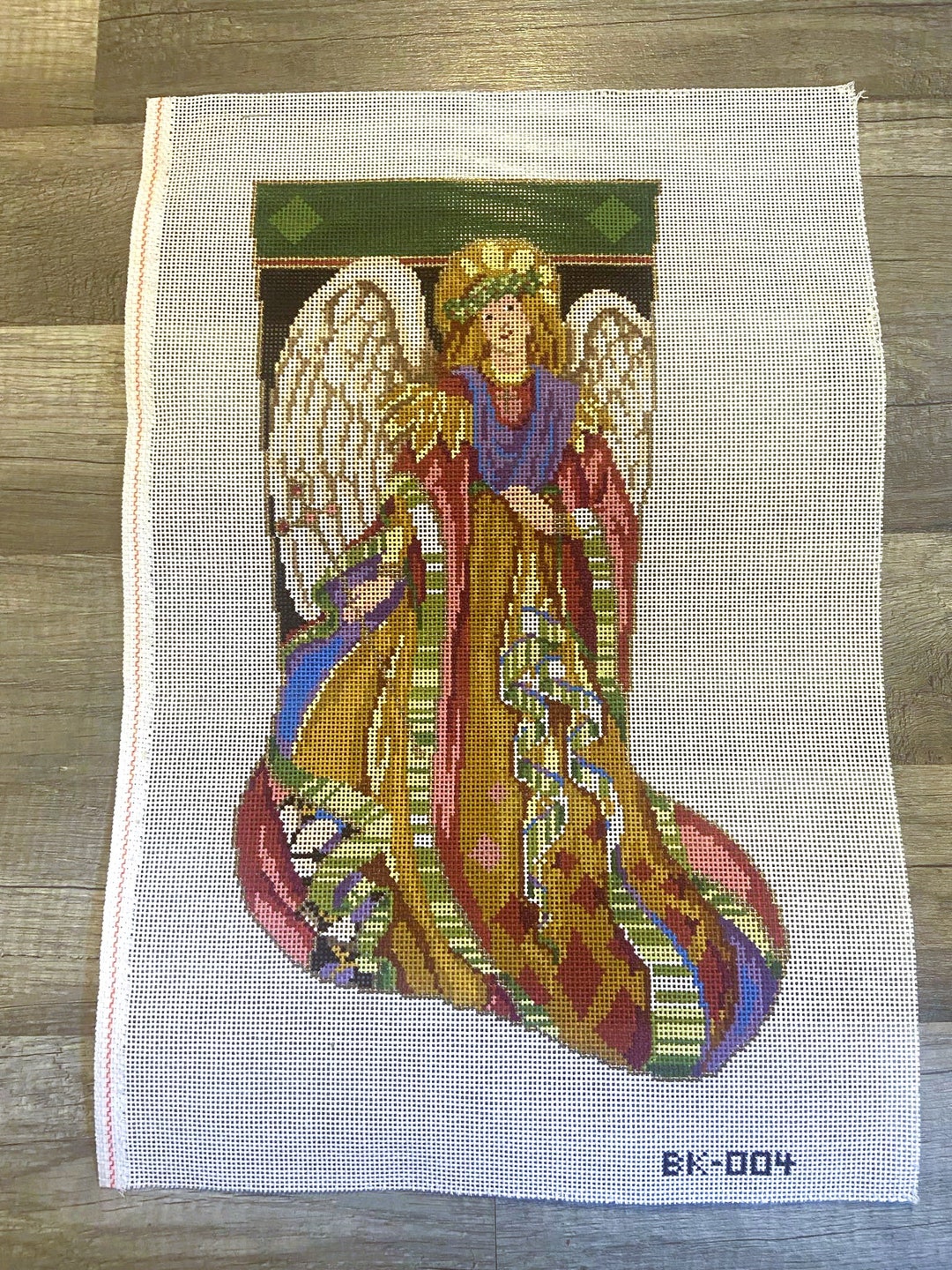 New HEAVENLY ANGEL Handpainted CBK Kooler Designs Needlepoint Christmas ...