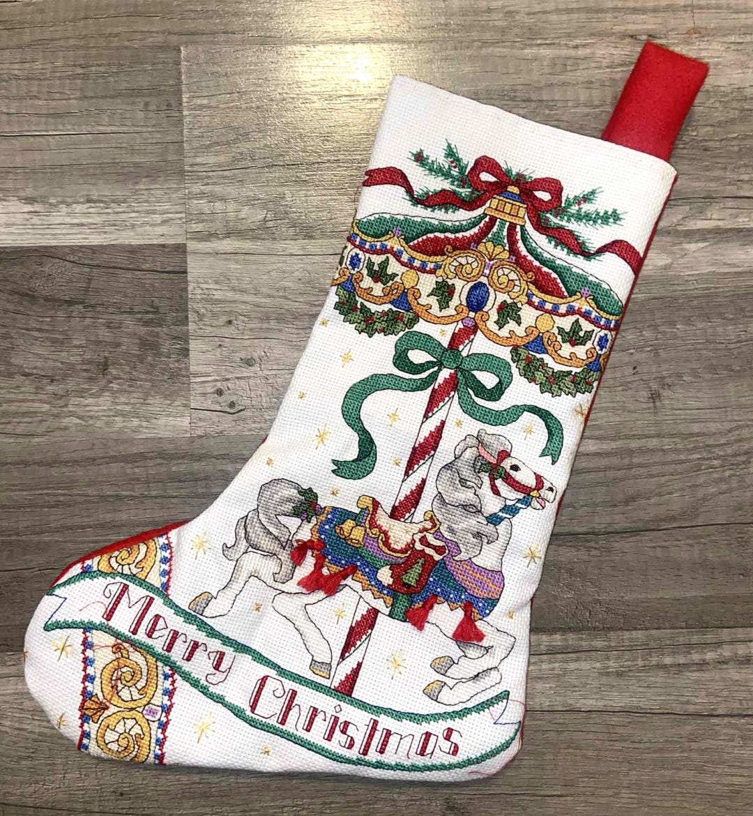 Christmas Stocking: Dimensions Handmade Carousel Horse Finished Cross ...