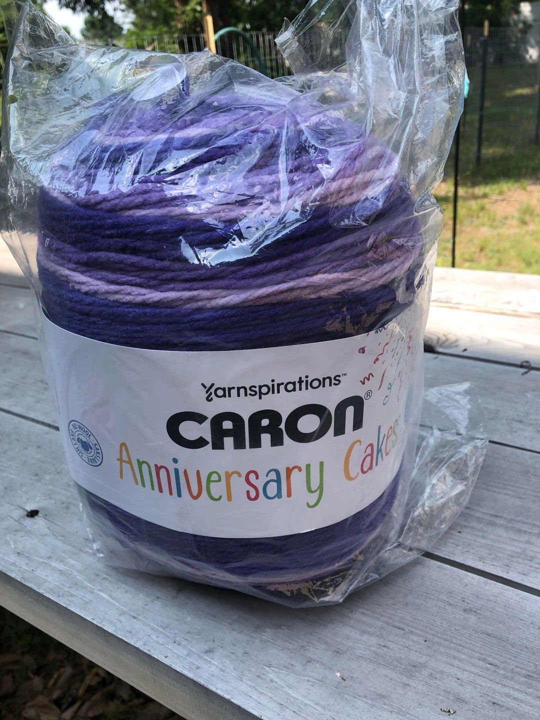 CARON Anniversary Cakes, Super Bulky 6 Weight GRAPE, Cake Yarn ...