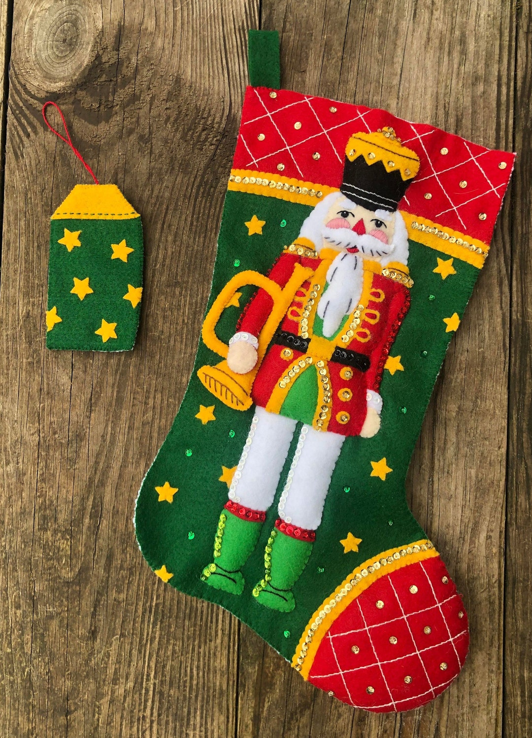 Handmade Christmas Stocking Bucilla Hallmark Classic Christmas ...