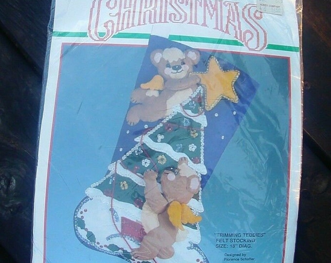 Bucilla Bucilla Christmas Teddy Bear Felt Applique Stocking Kit - 18 ...