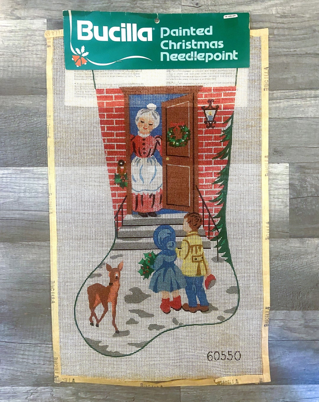 RARE Vintage BUCILLA Mrs Claus HANDPAINTED Needlepoint Christmas ...