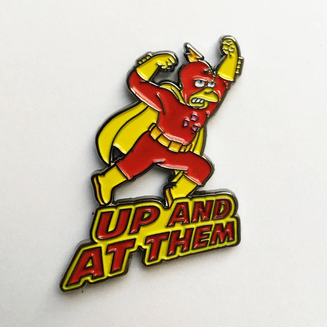 Up and at Them Enamel Pin - Etsy
