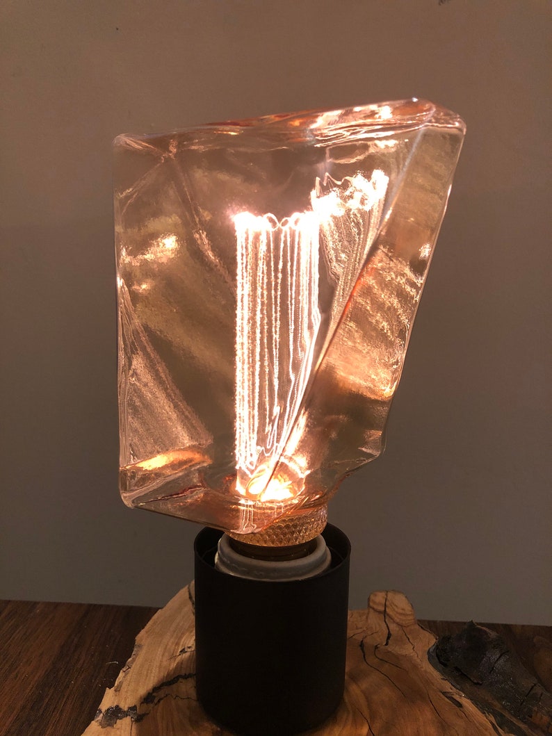 Olive Wood Live Edge Desk Lamp - Etsy