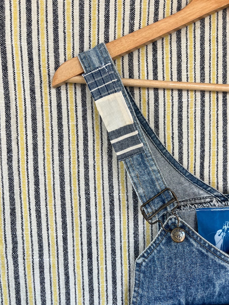 1980s Guess Overalls Reworked With Vintage Quilt Patches and Cyanotype ...