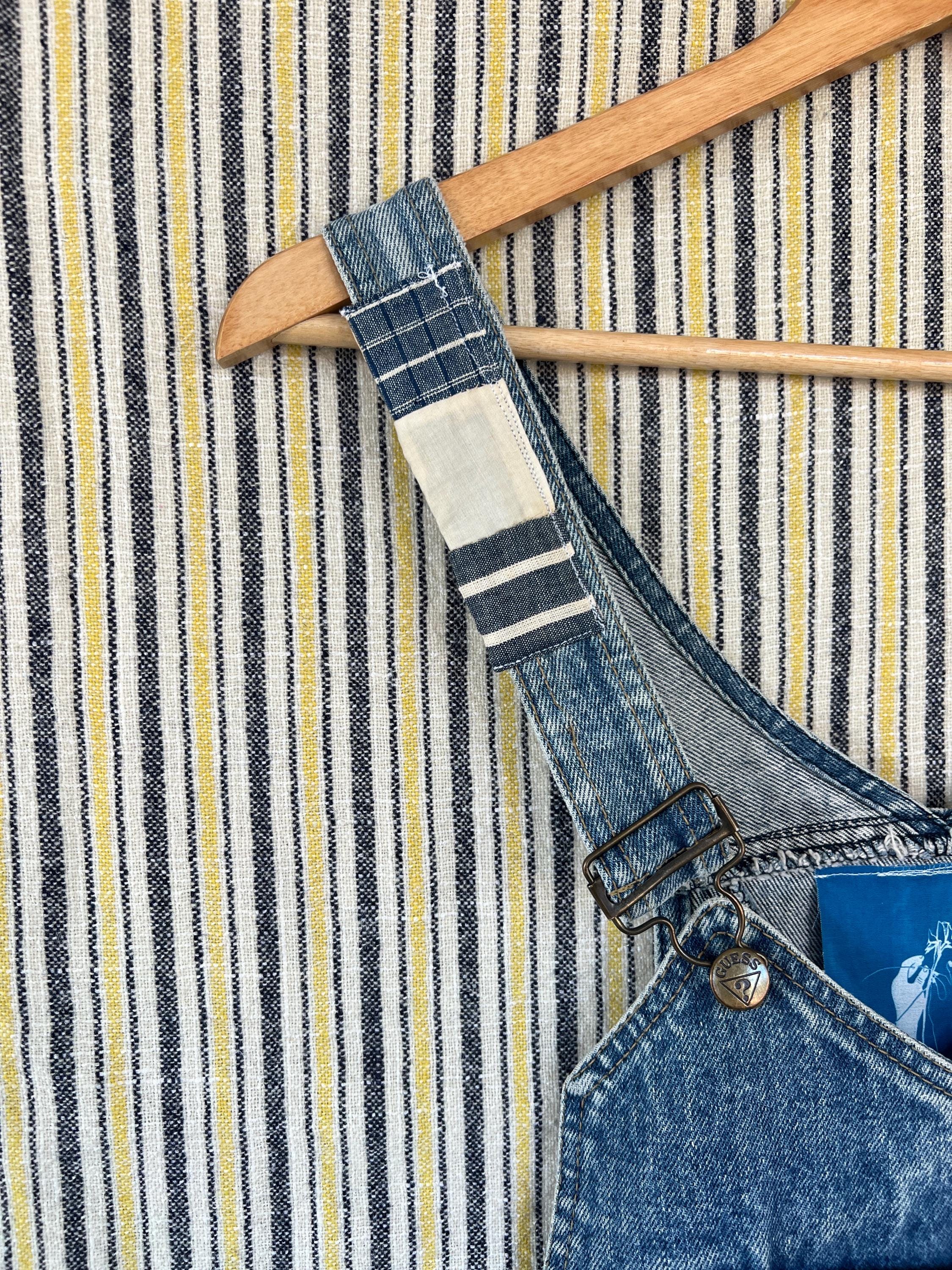 1980s Guess Overalls Reworked With Vintage Quilt Patches and Cyanotype ...