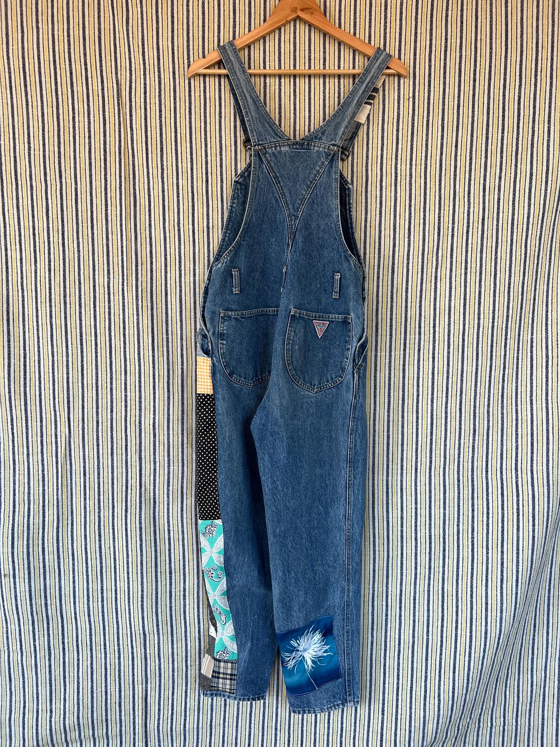 1980s Guess Overalls Reworked With Vintage Quilt Patches and Cyanotype ...