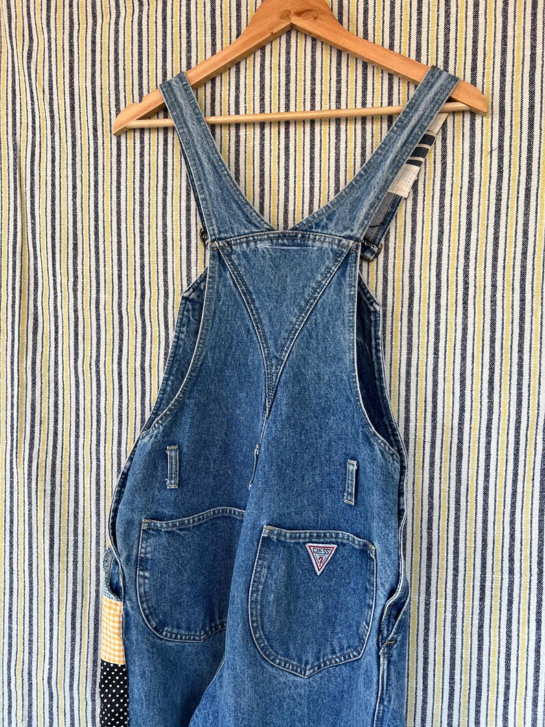 1980s Guess Overalls Reworked With Vintage Quilt Patches and Cyanotype ...
