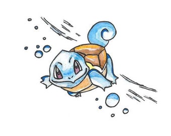 XXL Holographic Squirtle Sticker - Etsy